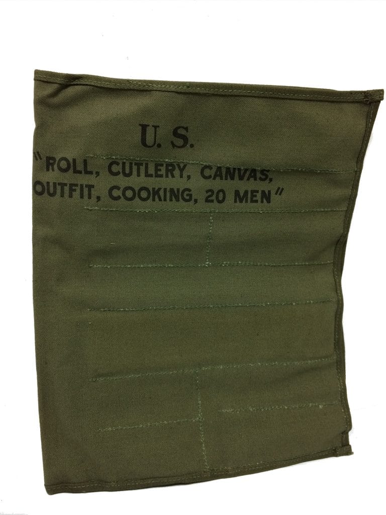 Canvas Cutlery Roll Heavy O.D. Canvas US Issued