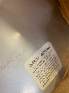 Mountain Cook Set, Dated All aluminum kit with stainless steel lid