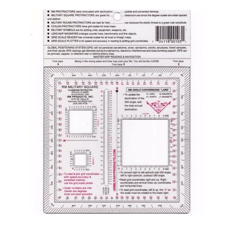 Military Square Protractor