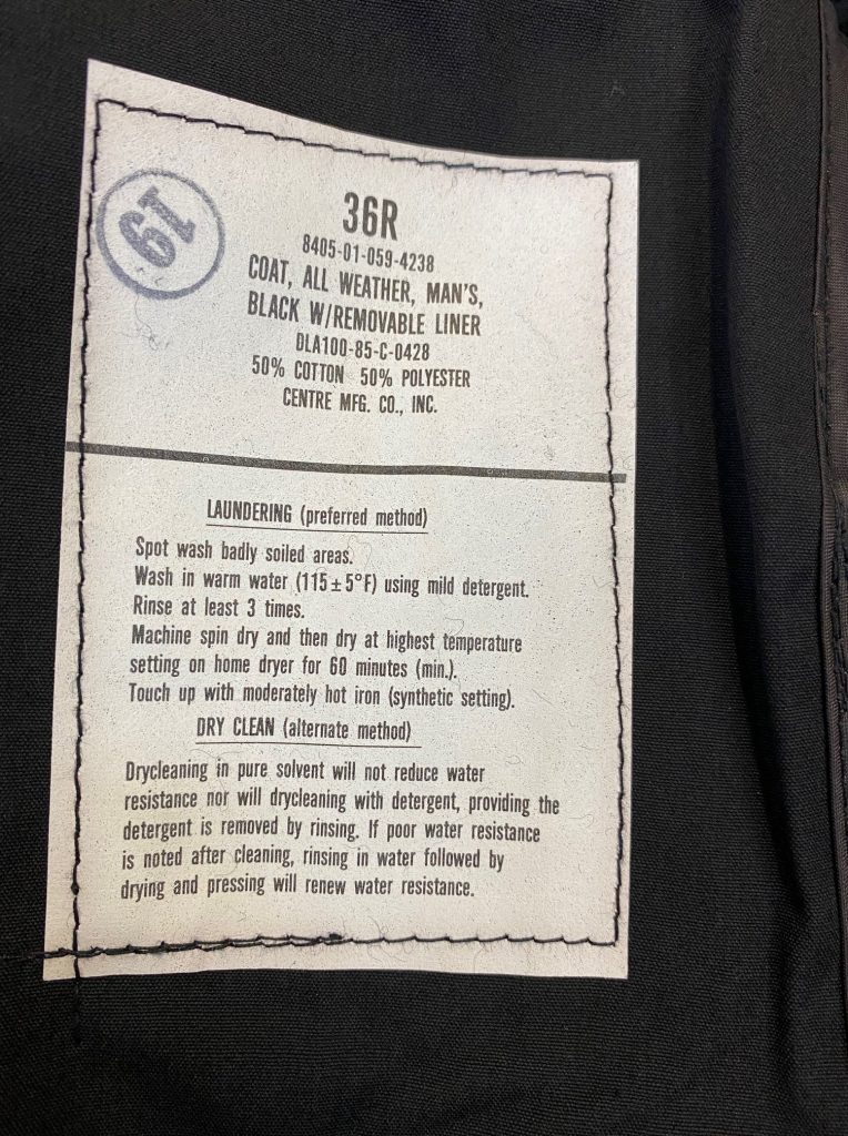 US Army All Weather Coat