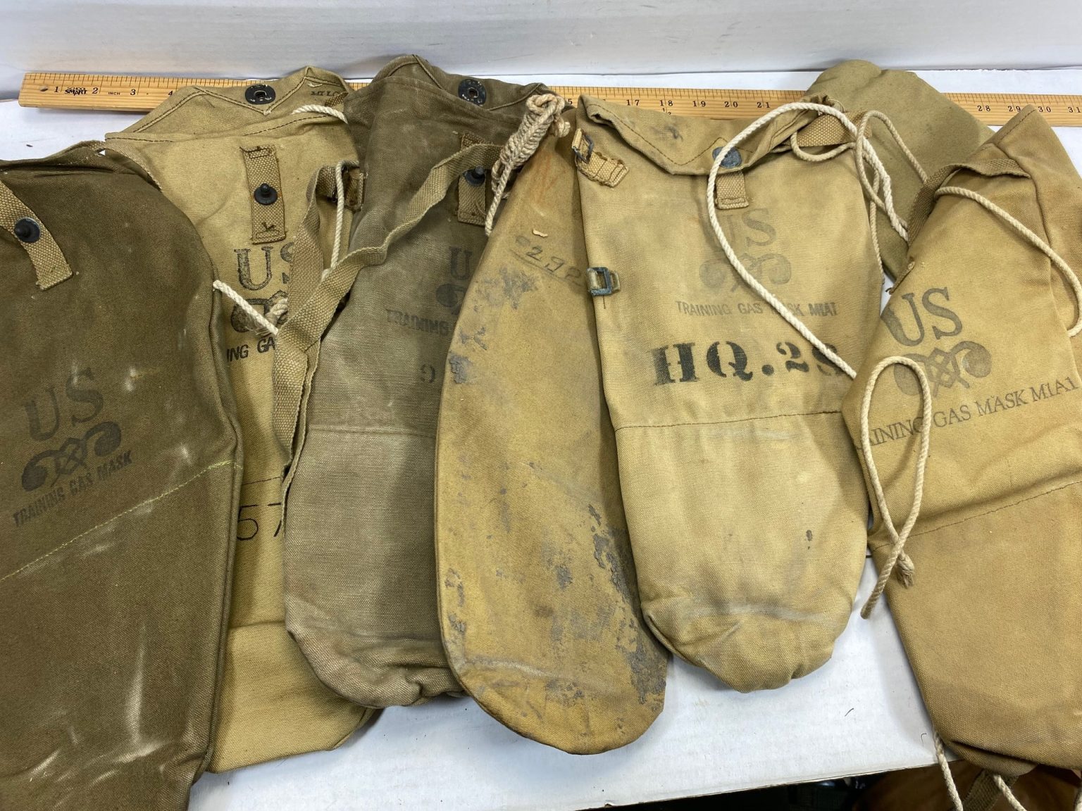 U.S. WW2 Gas Mask Bags