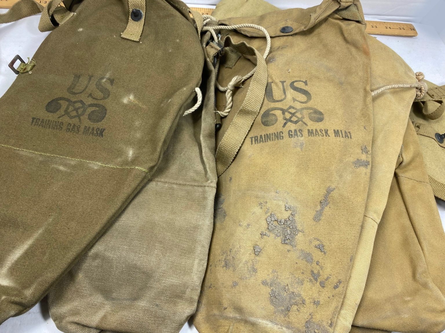 U.S. WW2 Gas Mask Bags