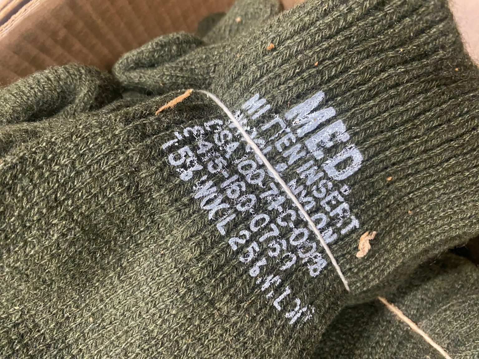 Wool Trigger Finger Mitten Liners, Medium
