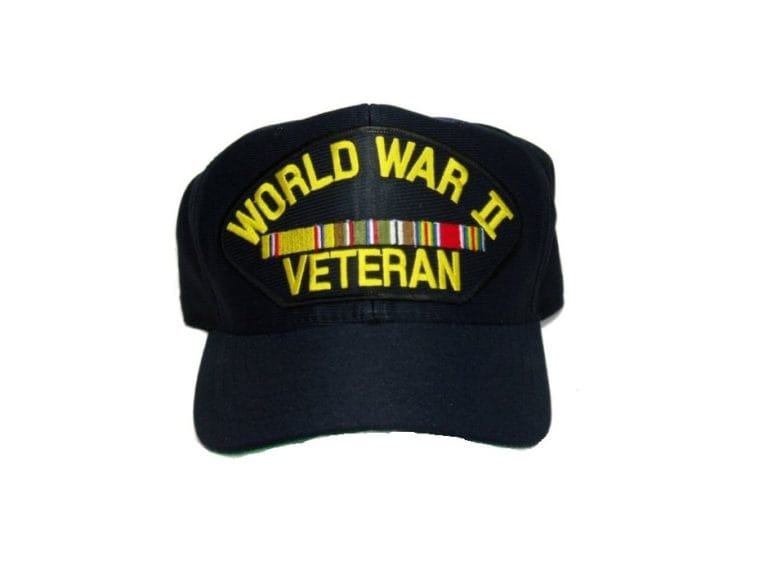 Ww2 Veteran Cap W/ Euro Ribbons