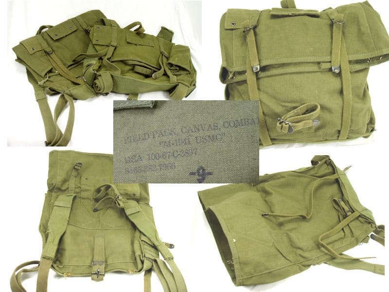 Usmc Haversack, M-1941 Top Pack-used fair