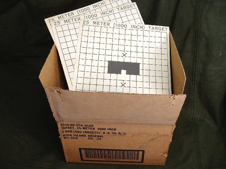 25 Meter 1000 Inch Military Targets