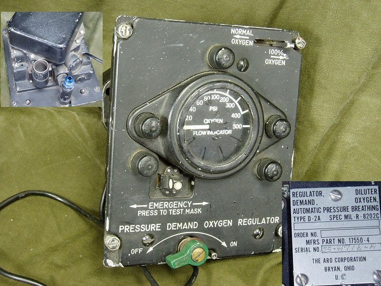 D-2A Aircraft Oxygen Regulator