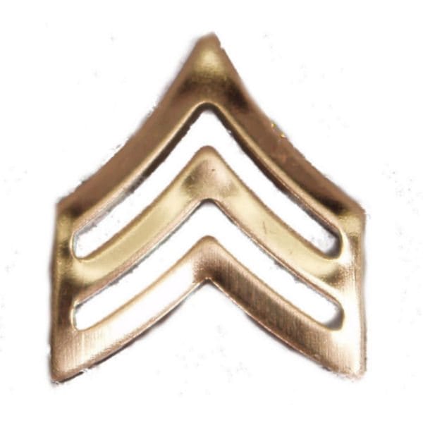 Army Pin-on Collar Rank, E-5, Sgt