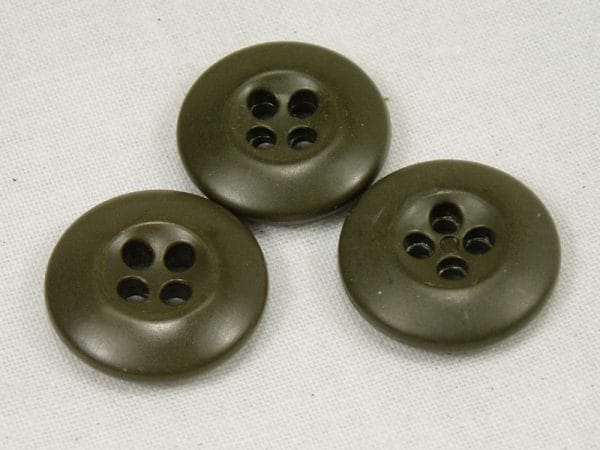 Military fatigue and bdu buttons in olive drab green
