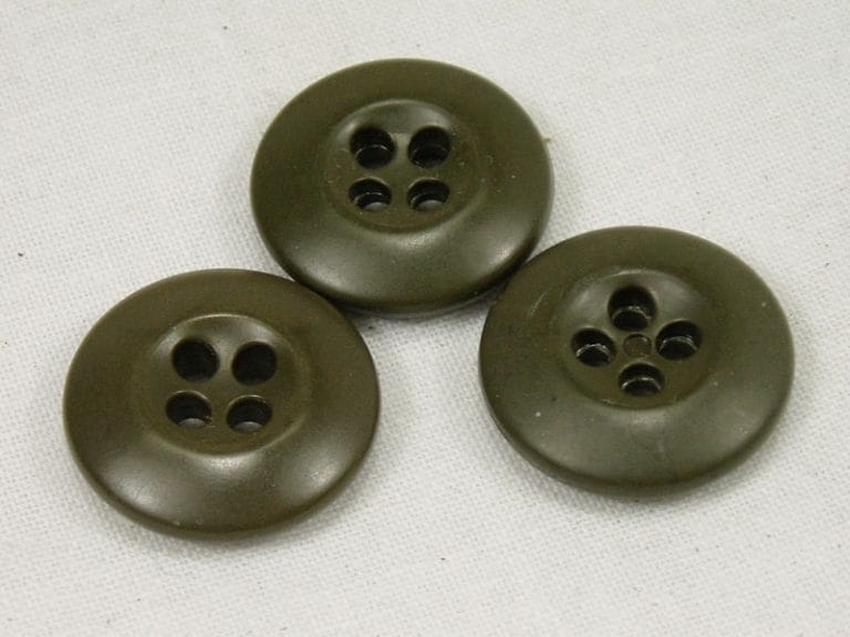 Military fatigue and bdu buttons in olive drab green