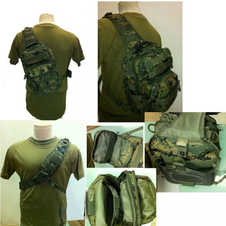 Sling Bag ambidextrous shoulder strap & carry handle