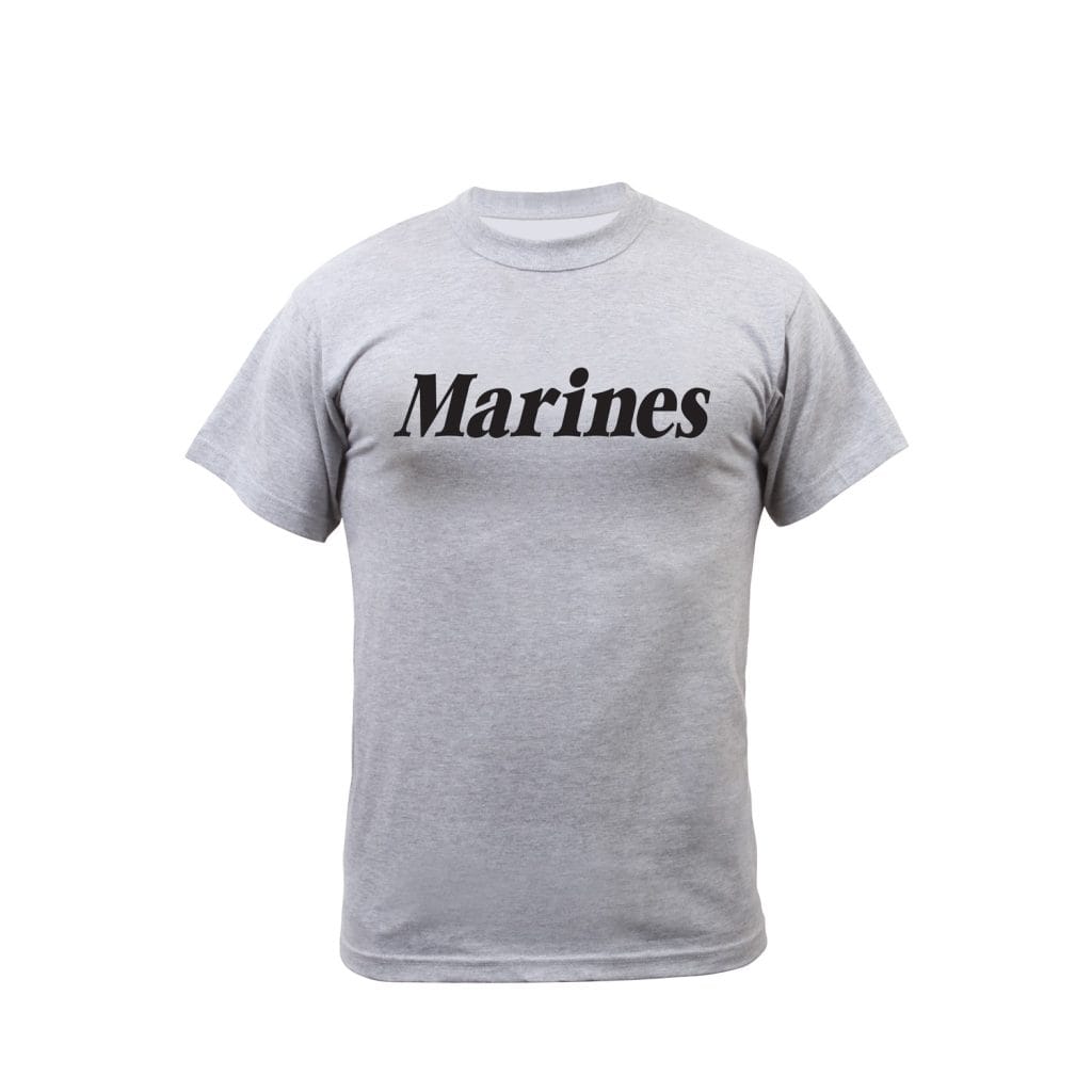 Marines PT T-shirt Grey - Omahas Army Navy Surplus