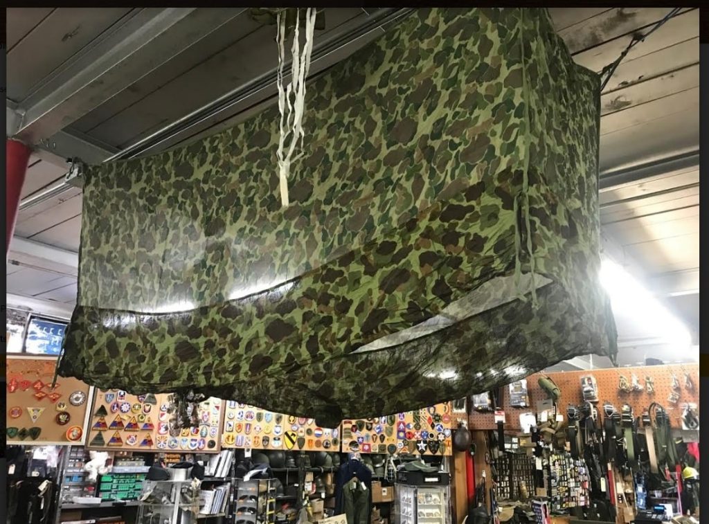 WW2 Mosquito Net USMC Camo Pacific Theater - Omahas Army Navy Surplus