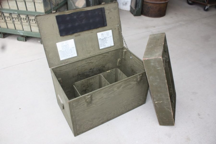 Wood Light Kit Box, Wood Trunk - Omahas Army Navy Surplus