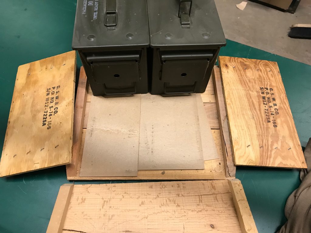 50 Cal Sized Ammo Boxes 2pc Crated