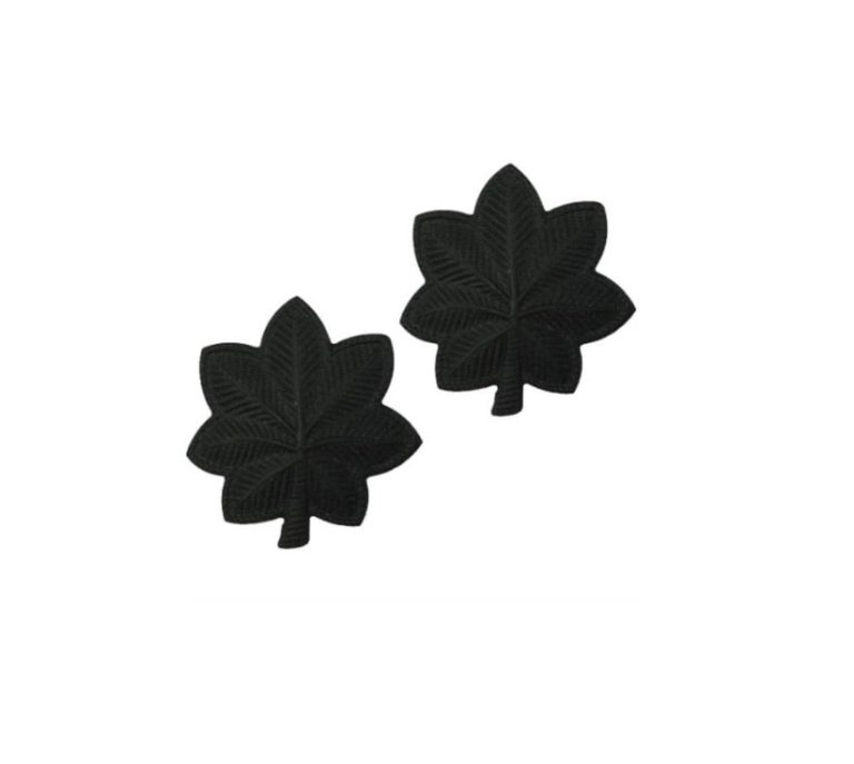 Army Pin-on Officer Rank, LT Colonel-Black Metal - Omahas Army Navy Surplus
