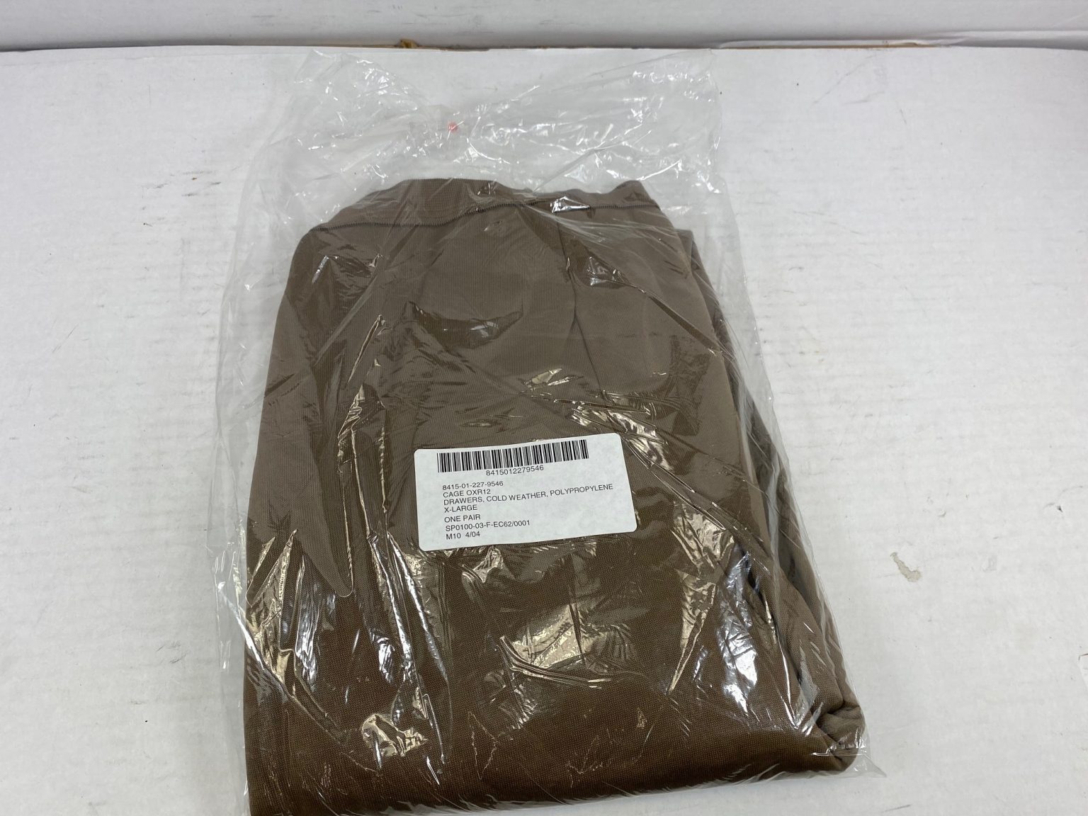 Polypro Thermals, Pants. Brown size XL, New - Omahas Army Navy Surplus