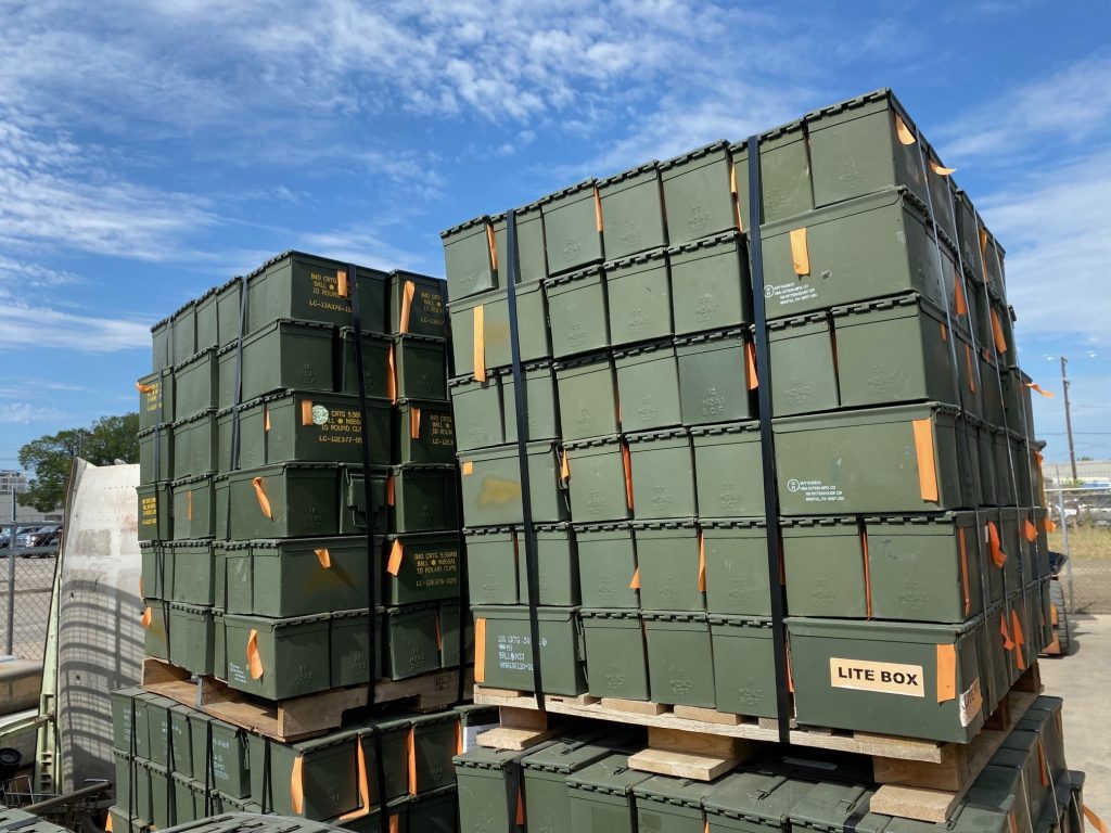 50 Cal Ammo Boxes, Better (PALLET) - Omahas Army Navy Surplus