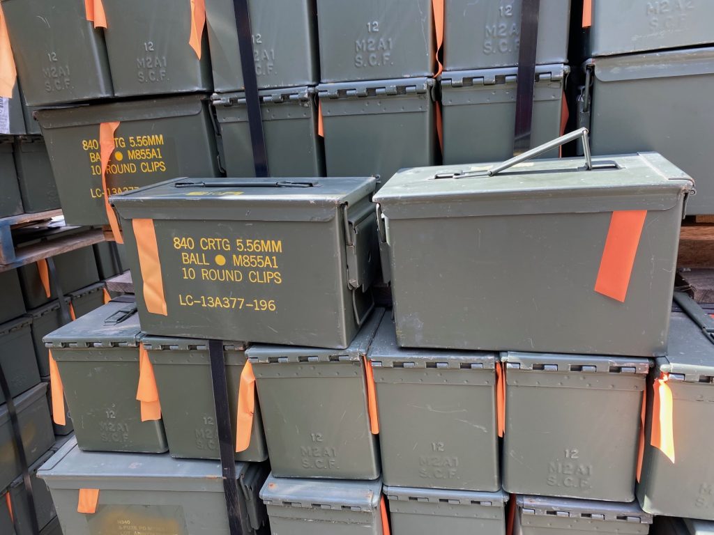 50 Cal Ammo Boxes, Better (PALLET) - Omahas Army Navy Surplus