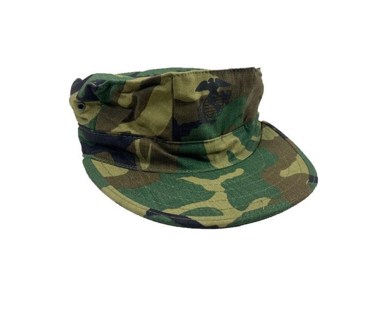 USMC 8 pt. Cover ERDL-B With EGA - Omahas Army Navy Surplus