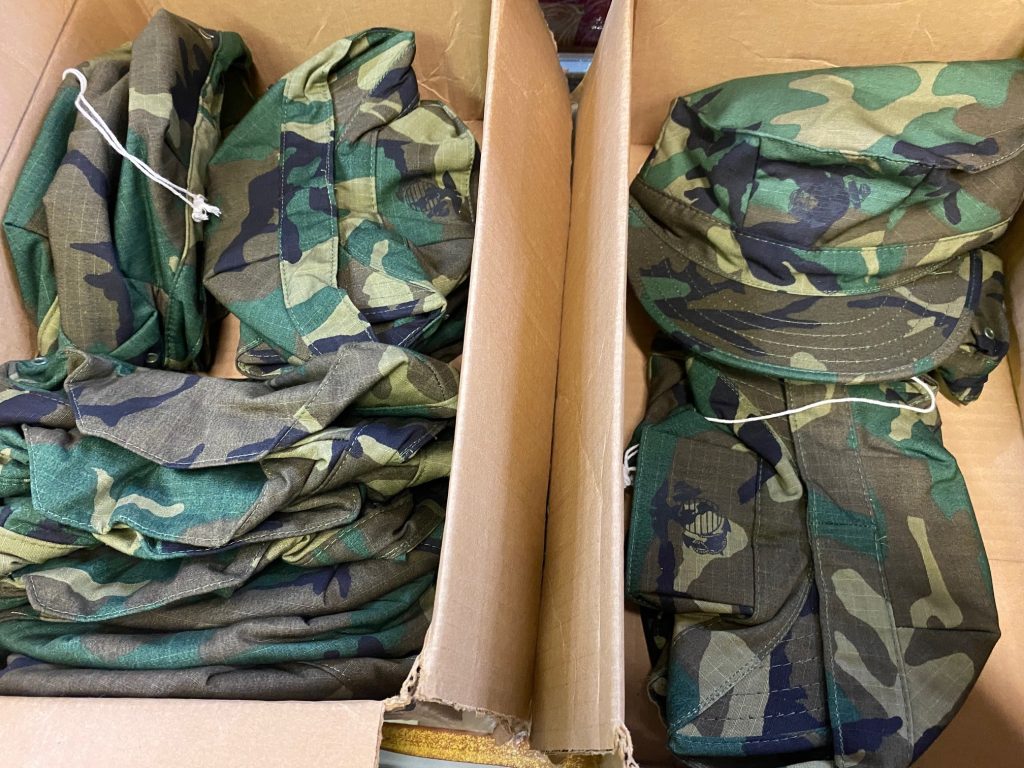 USMC 8 pt. Cover ERDL-B With EGA - Omahas Army Navy Surplus