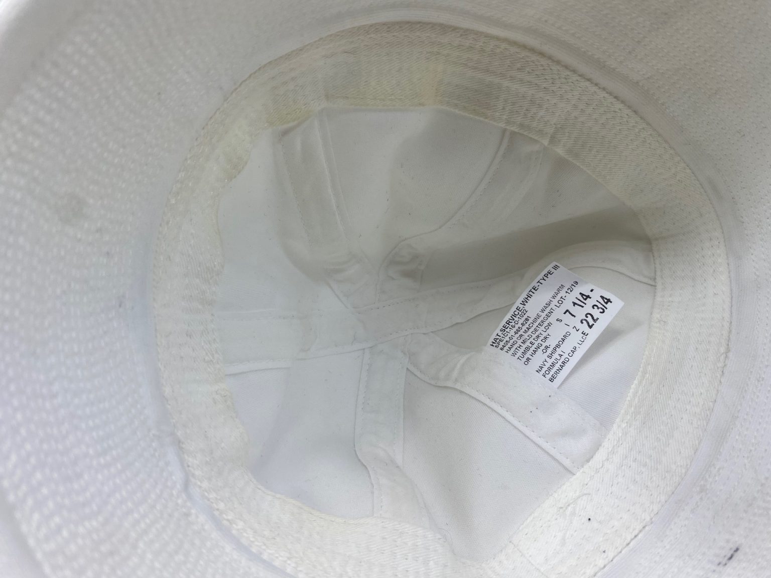 US Navy Dixie Cup (Enlist/Stamp) Sailor Hat 7 1/4 #3 STAINED - Omahas ...