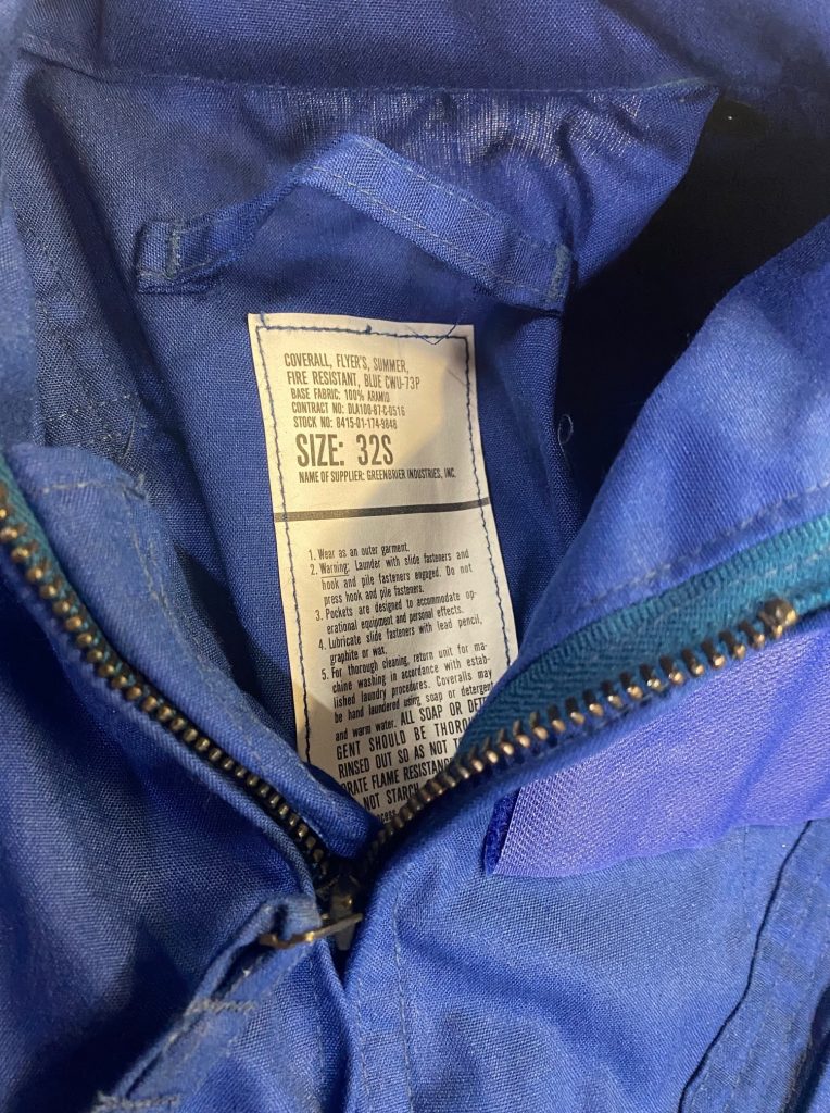 Military Blue Flightsuit, 32 Short New