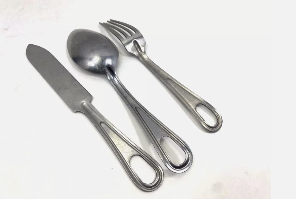 US Mess Kit 3pc Knife Fork Spoon Set - Omahas Army Navy Surplus