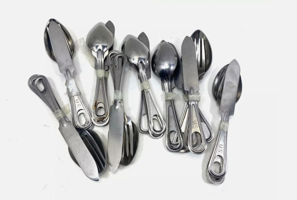 US Mess Kit 3pc Knife Fork Spoon Set - Omahas Army Navy Surplus