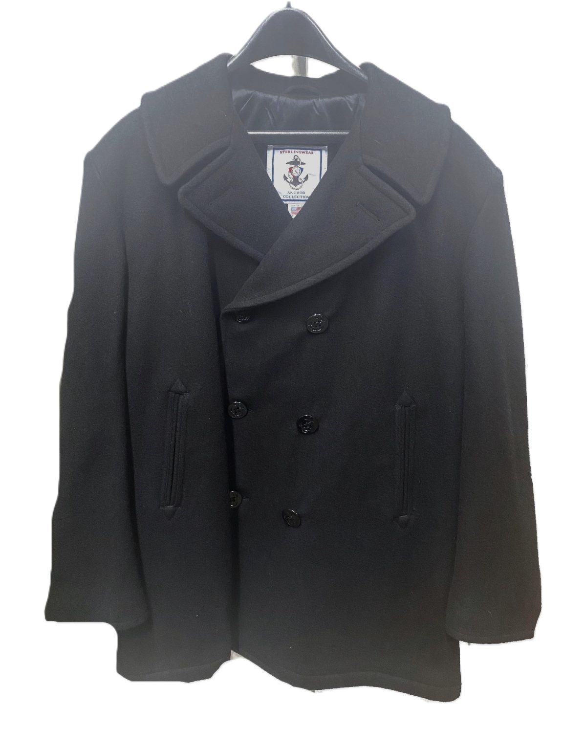 US Navy Peacoat, Big & Tall Sterling Anchor - Omahas Army Navy Surplus
