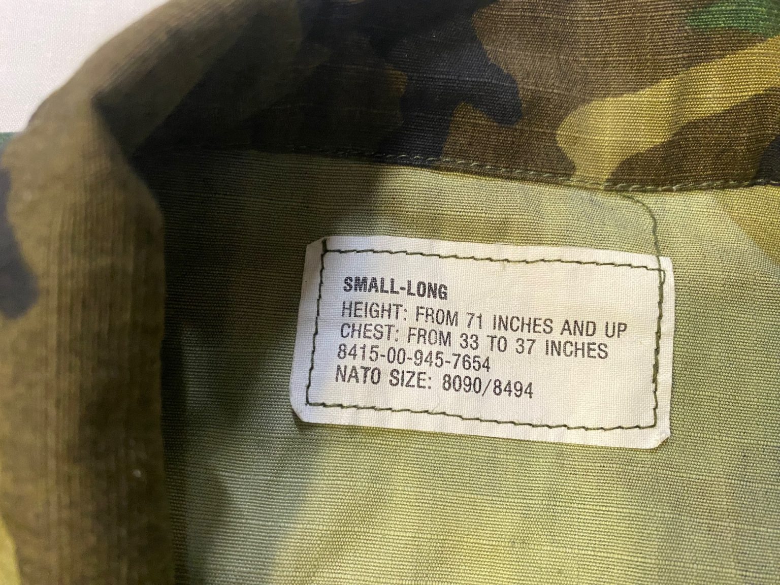 USMC Camo Shirt, Transitional Camo Small Long