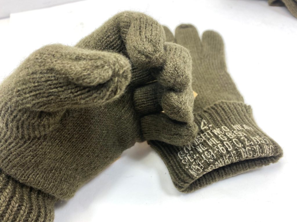 Wool Glove Finger Liners, size 4 D3-A Issued
