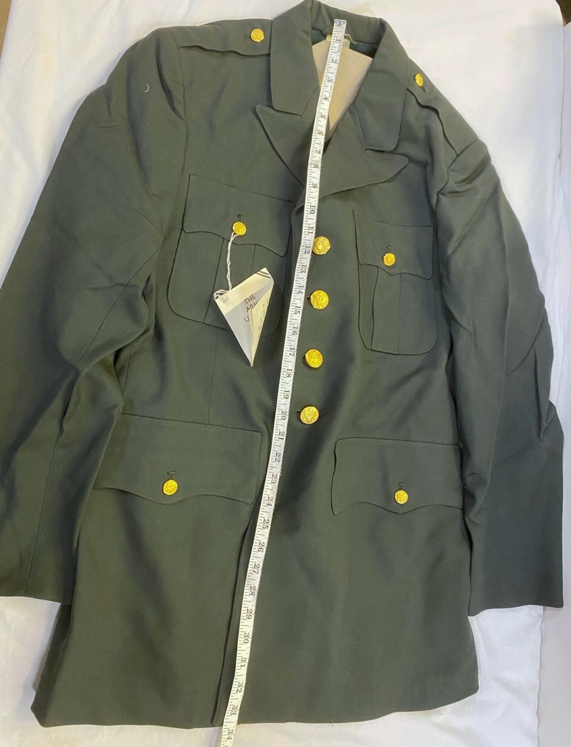 Army Class A Dress Coat, 40L NEW