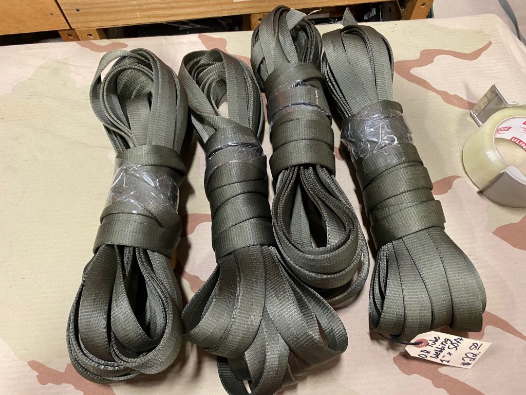 1”x 50’ Heavy Nylon OD Webbing Bundle - Omahas Army Navy Surplus
